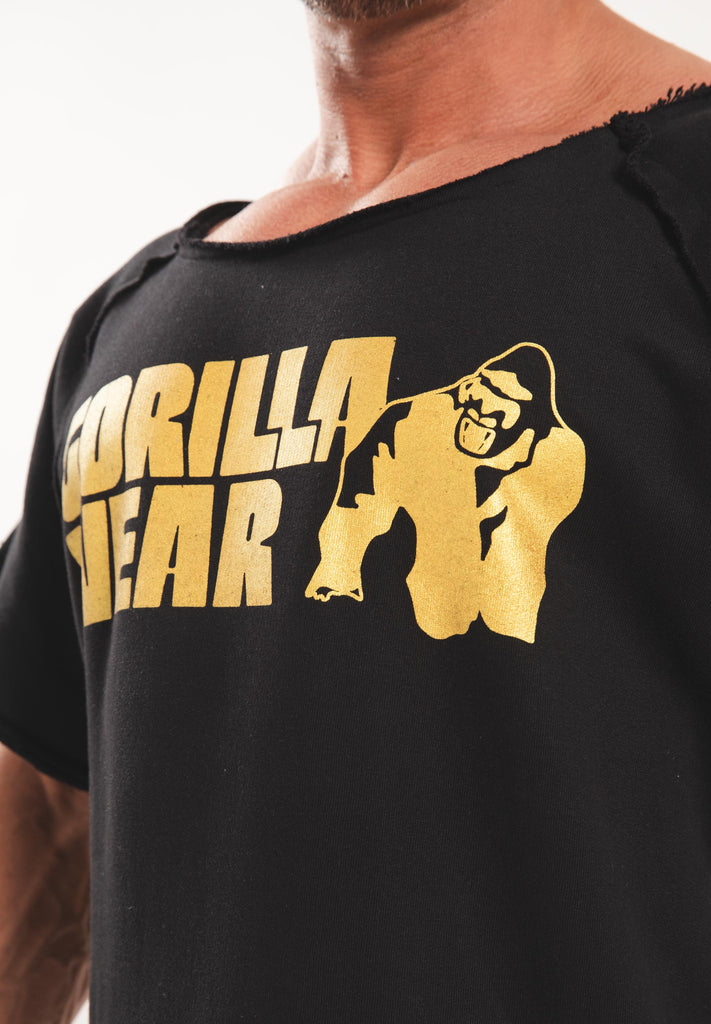 Classic Workout Top - Schwarz/Gold | Gorilla Wear Schweiz