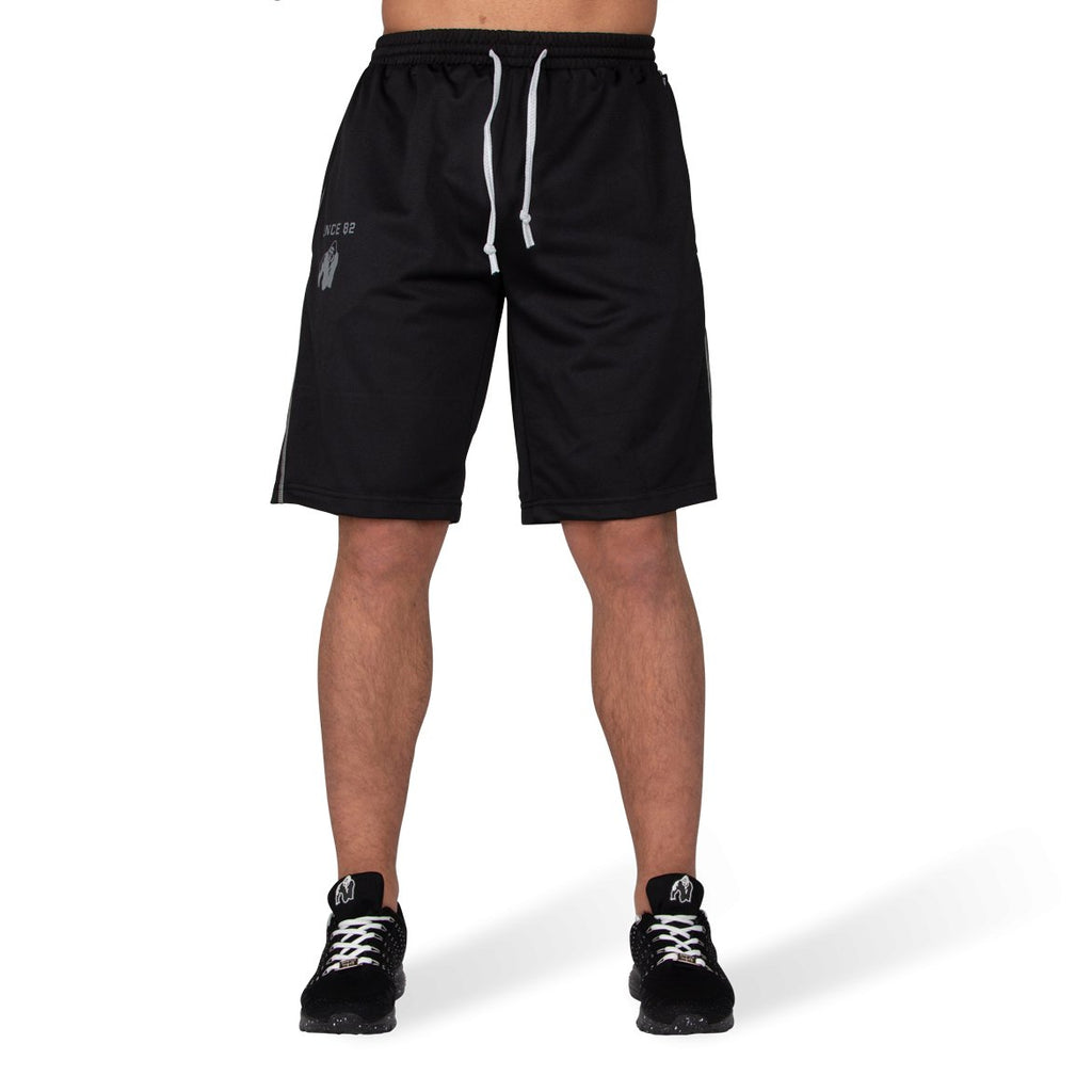 Functional Mesh Shorts - Schwarz/Rot | Gorilla Wear Schweiz